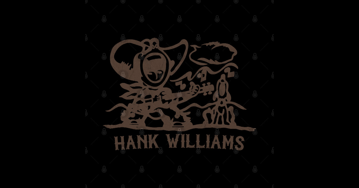 Hank Williams 70s Style Fan Design - Hank Williams - Sticker | TeePublic
