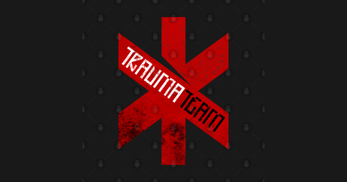 Cyberpunk Trauma Team Logo Red Distressed - Cyberpunk 2077 - Sticker ...