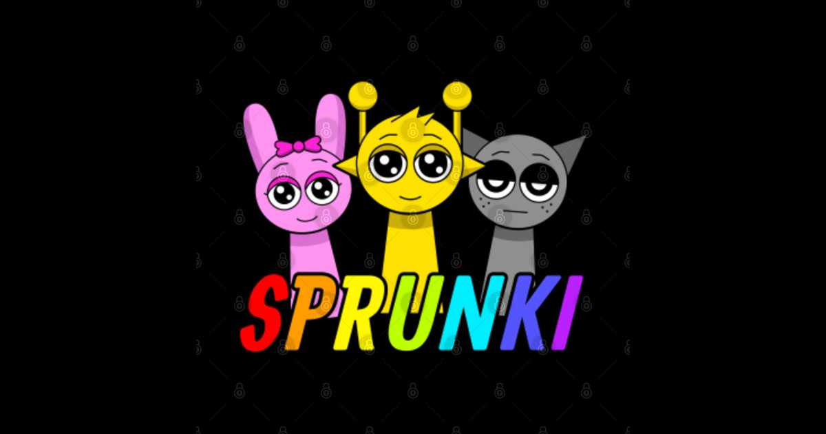 Sprunki Kids Characters Simon Pinky and Gray - Sprunki Birthday ...