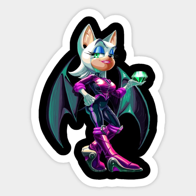 Rouge the Bat - Sonic The Hedghog - Sticker | TeePublic