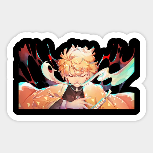Zenitsu Kimetsu no yaiba - Demon Slayer Kimetsu No Yaiba - Sticker ...