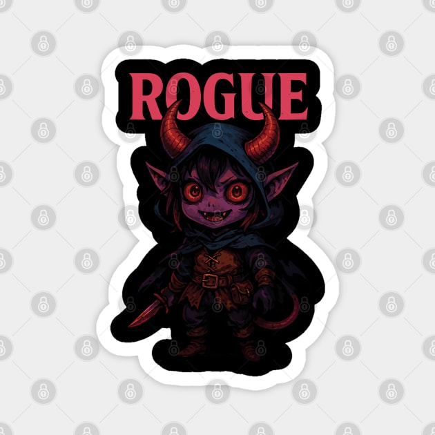 Cute rogue demon in horror style - Rogue Demon - Magnet | TeePublic