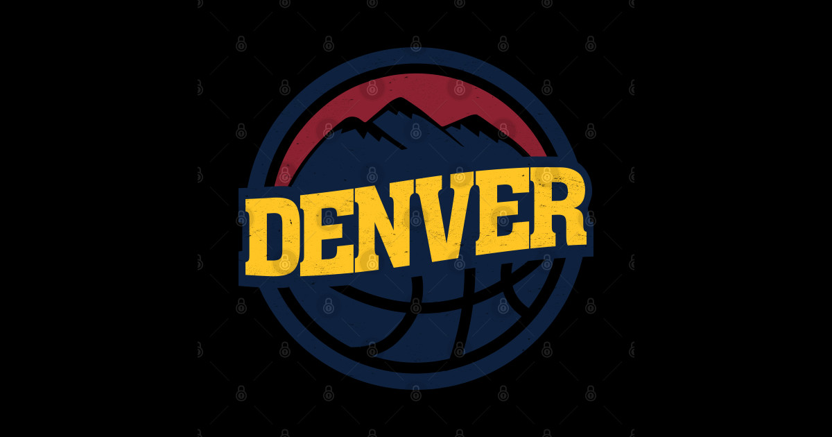 Retro-Inspired Denver Basketball Logo - Denver Basketball - Sticker ...