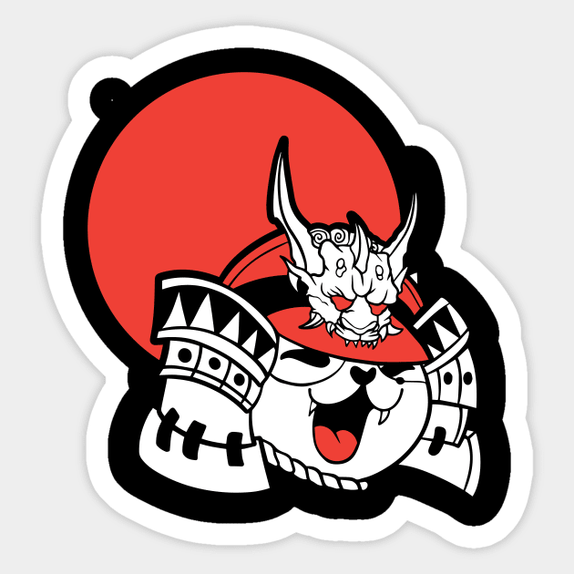 shoneko cat japan samurai - Neko Samurai - Sticker | TeePublic