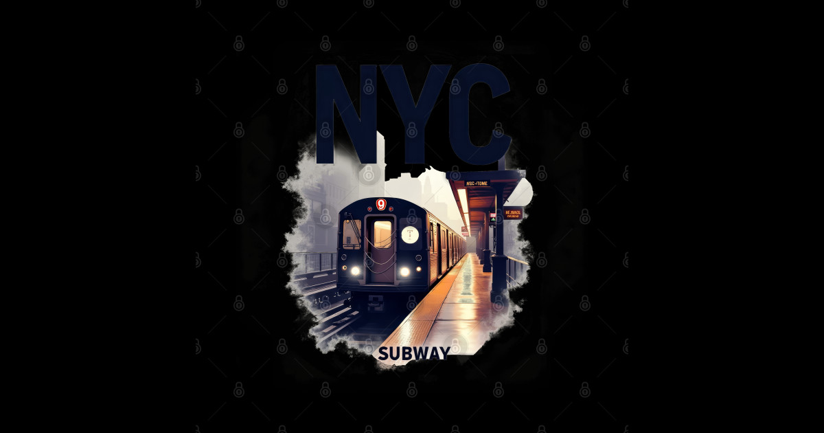 New York Subway NYC subway car - Nyc Subway - Sticker | TeePublic