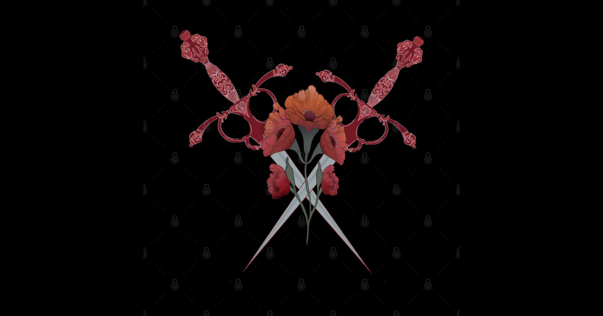 Butterfly Knives Peony Poppy Edgy - Edgy Fashion - Sticker | TeePublic
