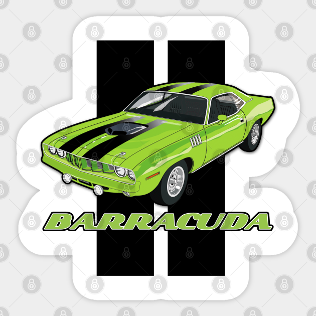 Plymouth Barracuda - Plymouth Barracuda Cuda Car Classic - Sticker ...
