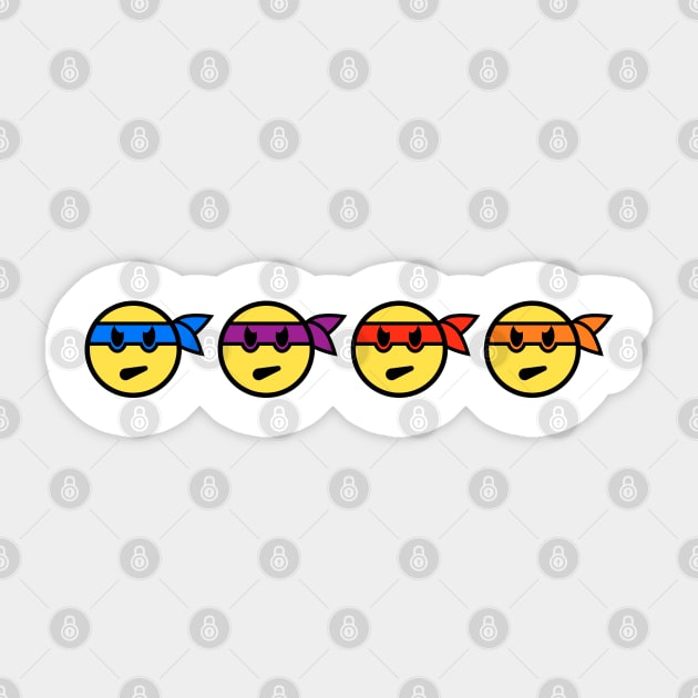 Smiling Ninja Turtles - Smiling Emoji - Sticker | TeePublic