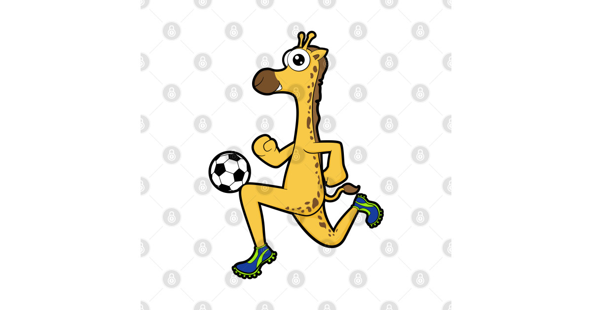Giraffe at Soccer Sports - Giraffe - Kids T-Shirt | TeePublic