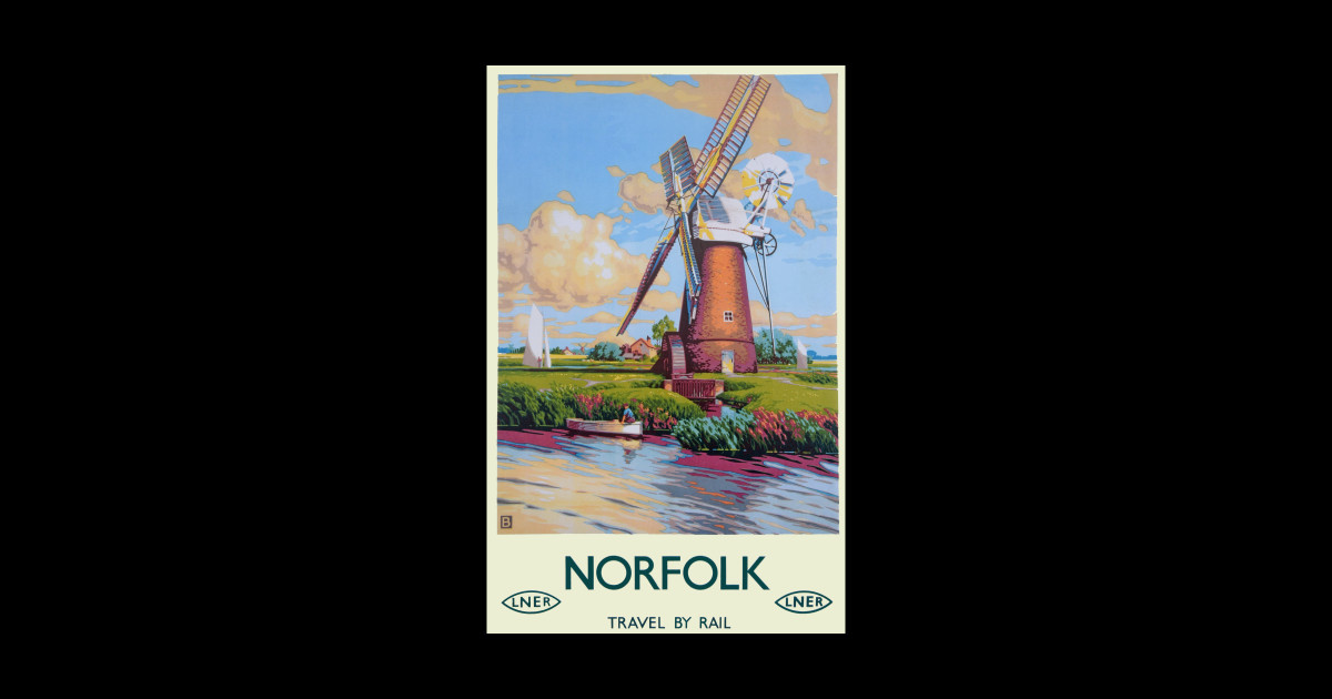 Vintage LNER Norfolk Poster - Norfolk - Sticker | TeePublic