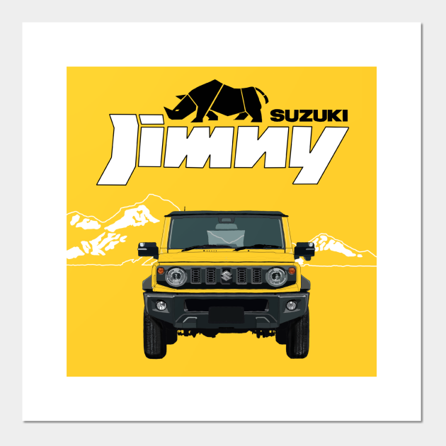 Suzuki Jimny 2018 Rhino - Hand Drawing Graphic Design Badge - Posters ...
