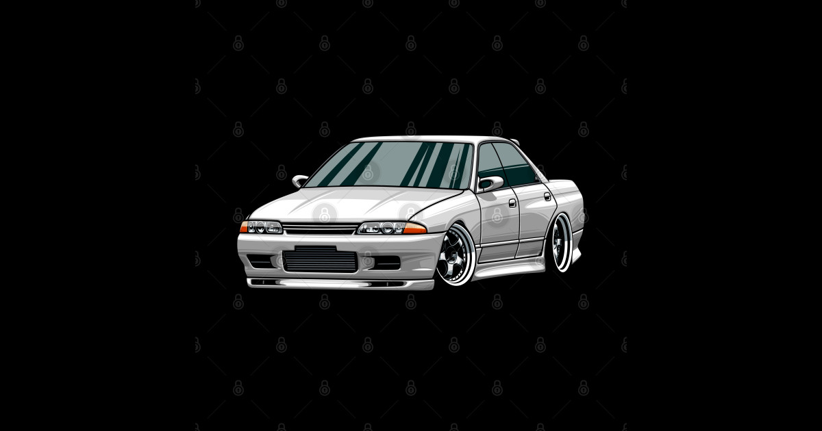Skyline R32 Sedan - Skyline R32 Gtr Sedan - Sticker | TeePublic