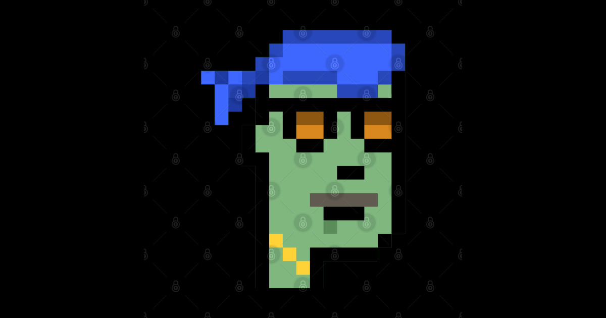 Nft Zombie CryptoPunk - Nft Art - Sticker | TeePublic