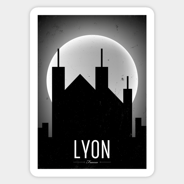 Lyon Poster Design - Lyon - Sticker | TeePublic