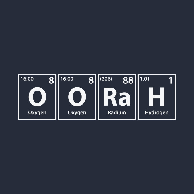 Oorah (O-O-Ra-H) Periodic Elements Spelling - Oorah - T-Shirt | TeePublic
