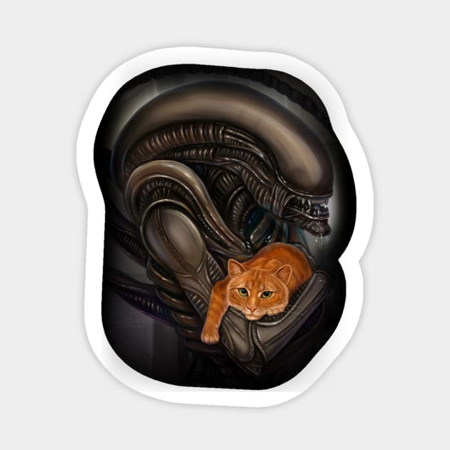 Alien and Jonsey - Alien - Sticker | TeePublic