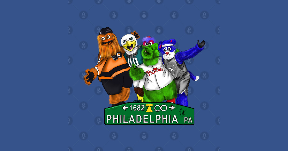 Philly Mascots - Philadelphia Sports Team - Kids T-Shirt | TeePublic