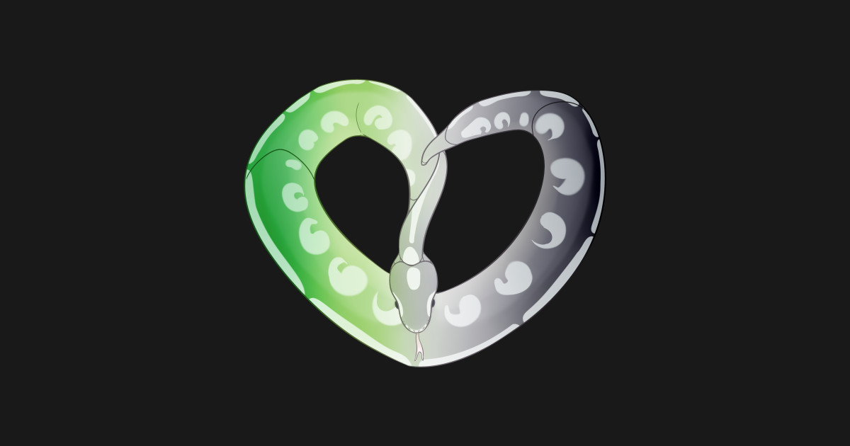 Ball Python Heart (Aro Pride Design) - Ball Python - T-Shirt | TeePublic