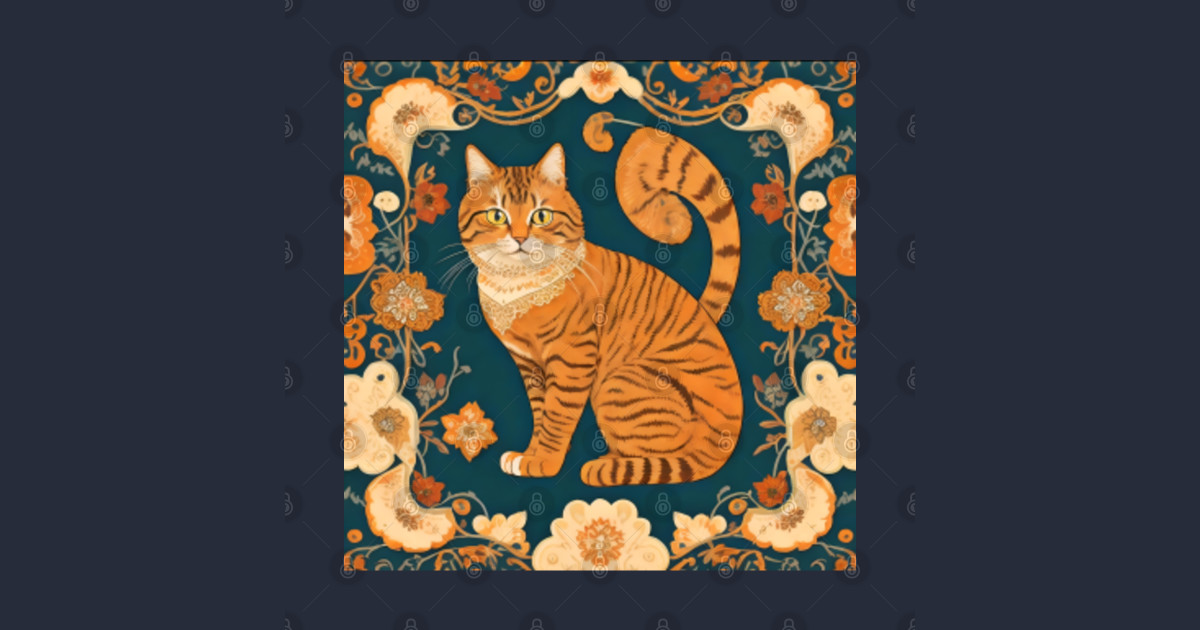 Rug Pattern inspired-Persian cat design - Rug - T-Shirt | TeePublic