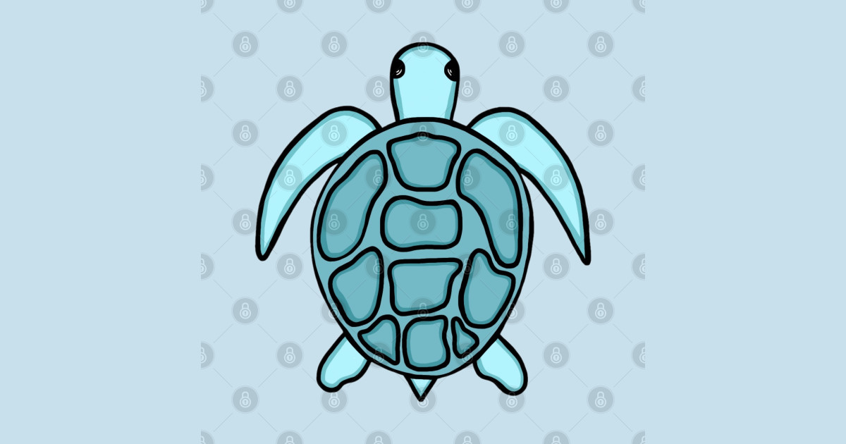 Super Cute And Adorable Light Blue Turtle - Turtle - T-Shirt | TeePublic