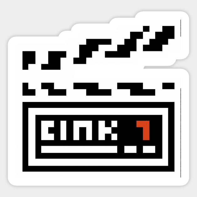 Pixel Art - Movie Ciak - Pixel - Sticker | TeePublic