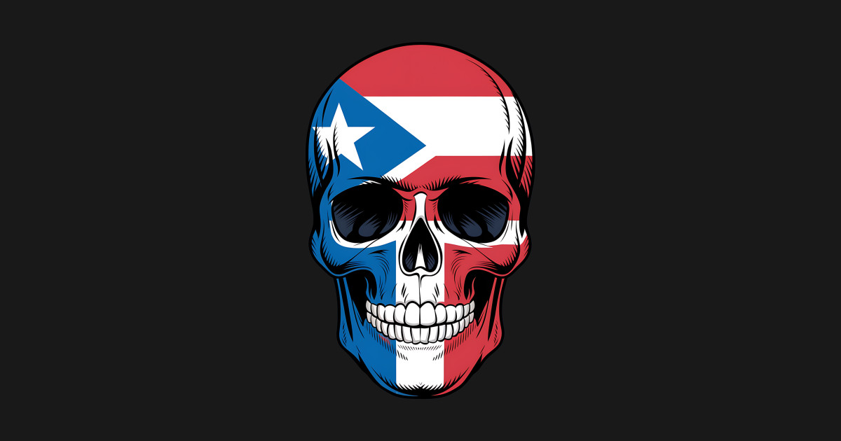 Puerto Rico Skull Papi Pride Puerto Rican Flag - Puerto Rico Skull Papi ...