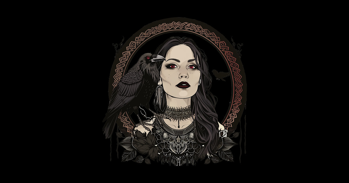 Portrait of Morrigan, Celtic Goddess of War & Death - Morrigan ...
