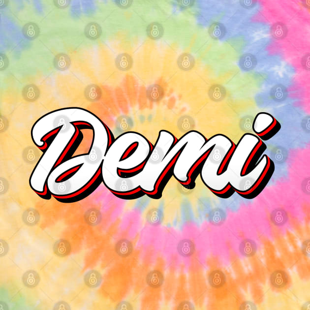 Demi name - cool 70s retro font - Demi Name Cool 70s Retro Font - T ...