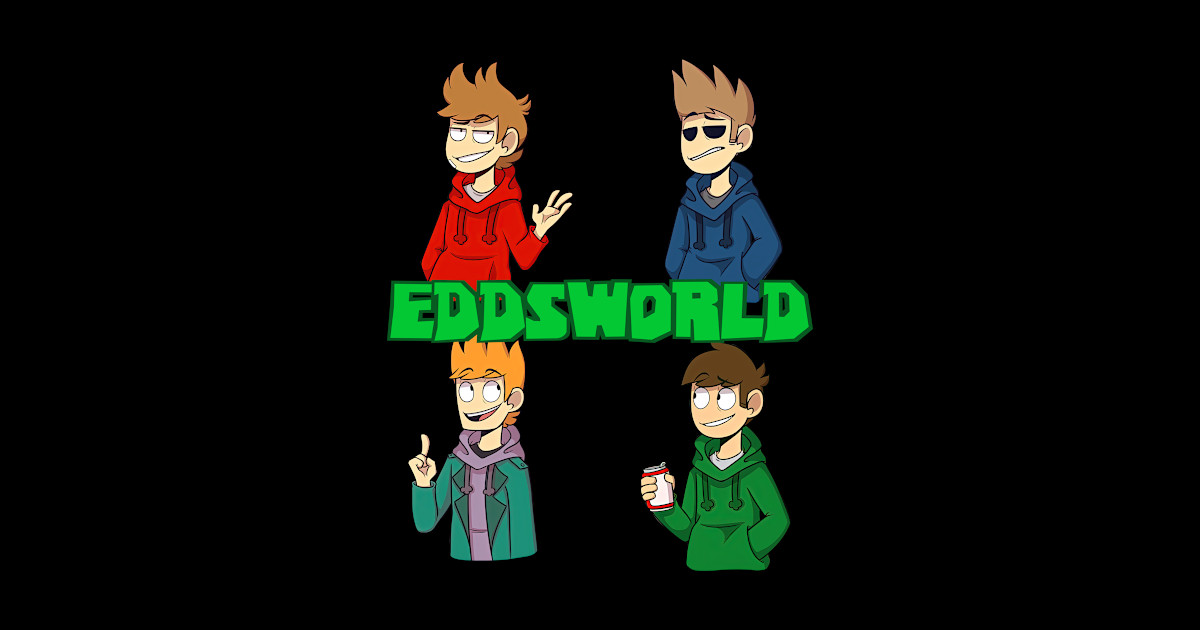 Vintage Cartoon Boy Team Funny - Eddsworld Team Edds - Sticker | TeePublic