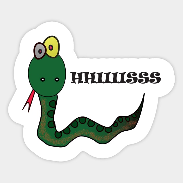 Cute Hissing Python - Cute Snake - Sticker | TeePublic