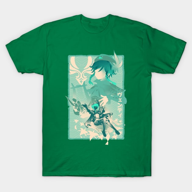 Windborne Bard v2 - Genshin Impact - T-Shirt | TeePublic