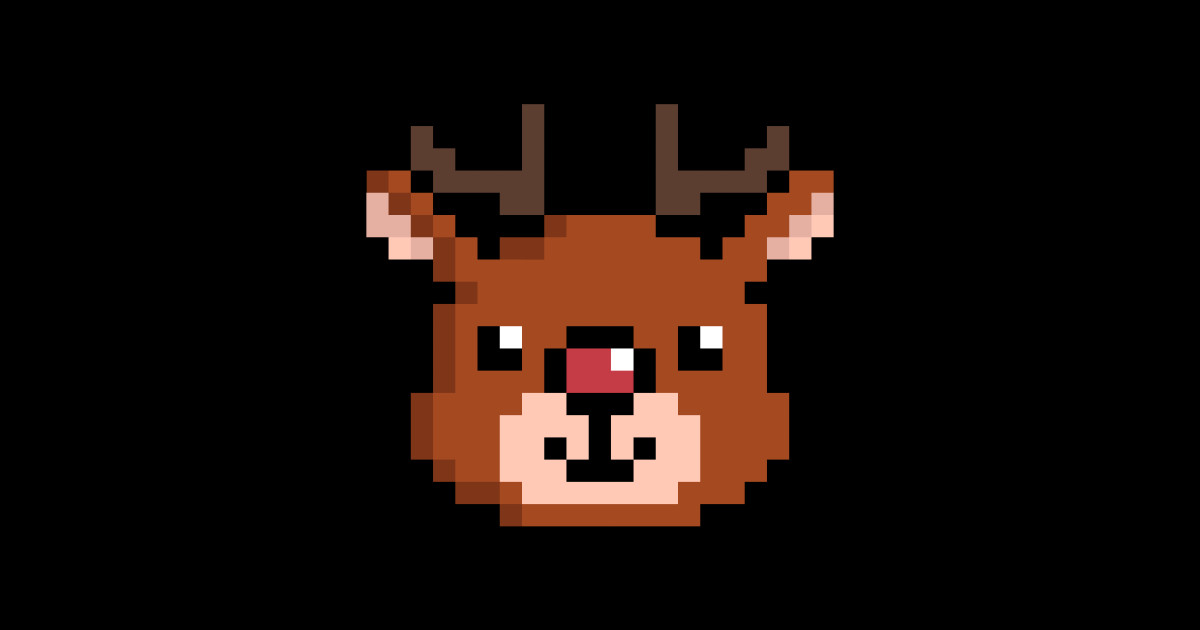 Cute Rudolph the reindeer pixel - Christmas For Kids And Adults ...