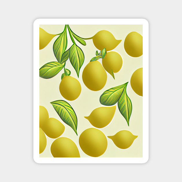 Lemon 2d clip art pattern - Lemon Pattern - Magnet | TeePublic