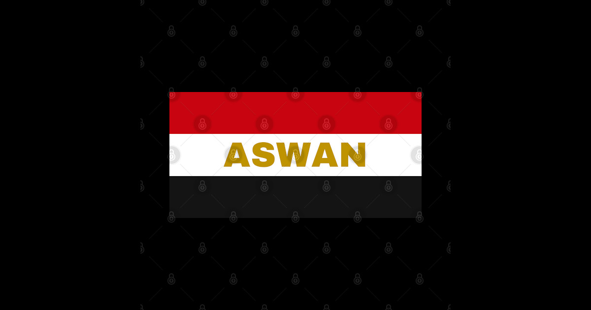 Aswan City in Egyptian Flag Colors - Aswan - Posters and Art Prints ...