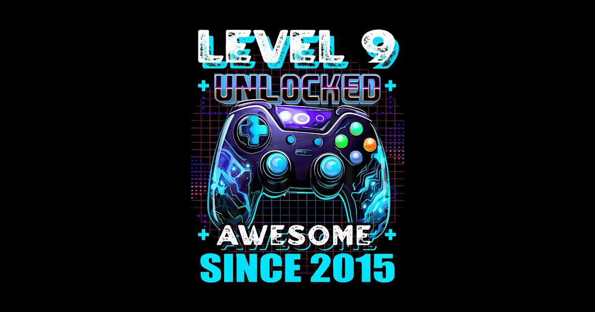 9Th Birthday Gamer 9 Year Old Bday Boy Nine Son - 9th Birthday ...