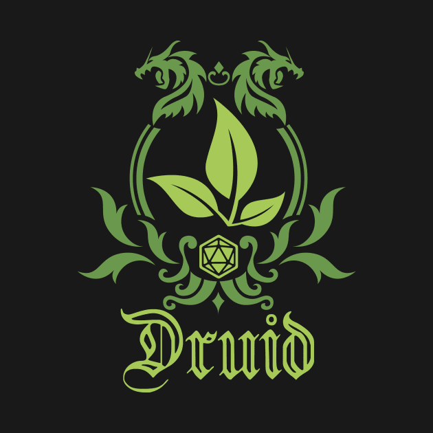 Dandd Druid Simple Class Emblem Druid Class T Shirt Teepublic