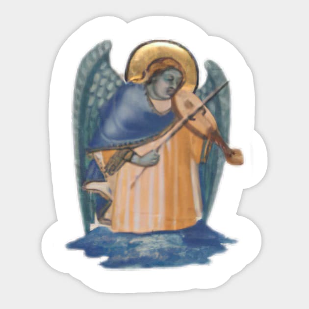 Tiny Violin Angel - Violin - Sticker | TeePublic