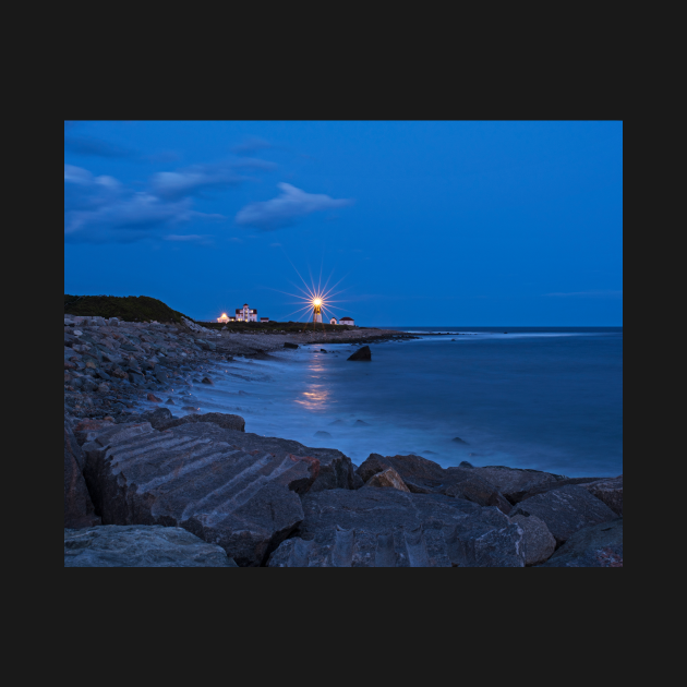 Beacon in the Night Judith Point Lighthouse Narragansett Rhode Island ...