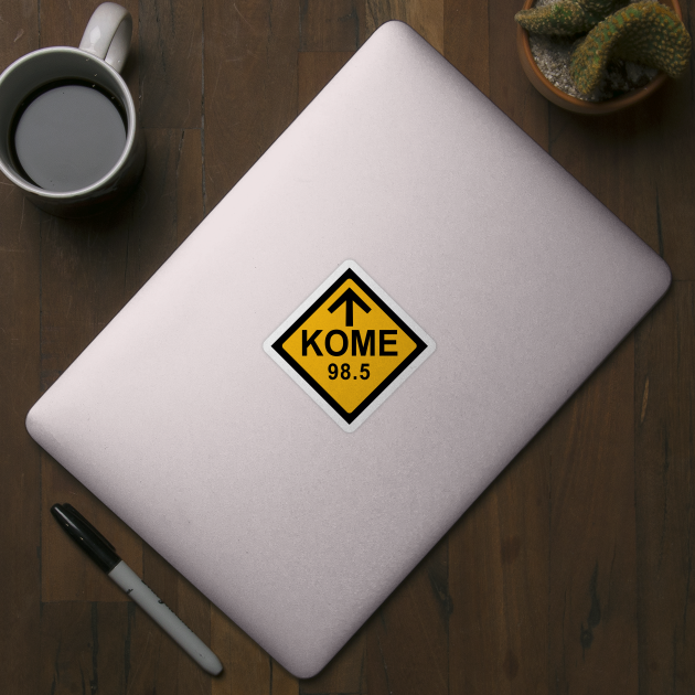 KOME 98.5 FM Radio - Classic Rock - Sticker | TeePublic