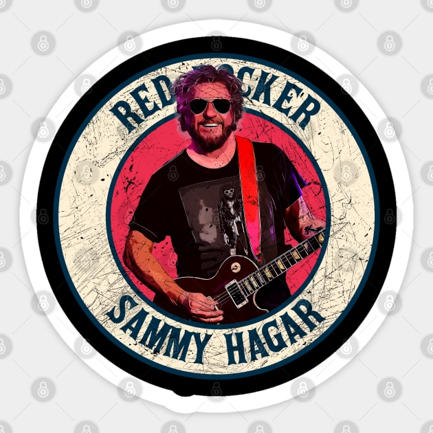 Retro Style Fan Art Design Sammy Hagar /// Red Rockers - Sammy Hagar ...