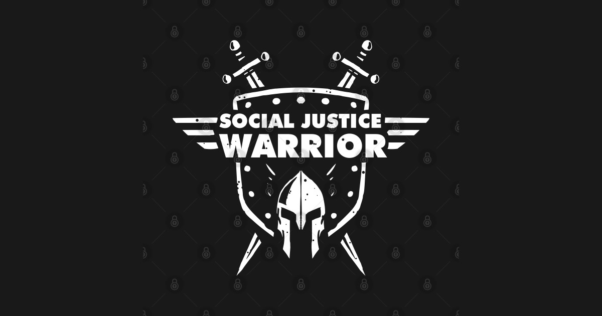 Social Justice Warrior (SJW) - funny shield, helmet and swords warrior ...