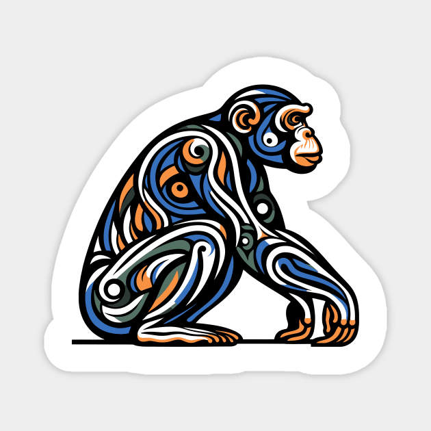 Pop art monkey illustration. cubism illustration of monkey - Pop Art ...