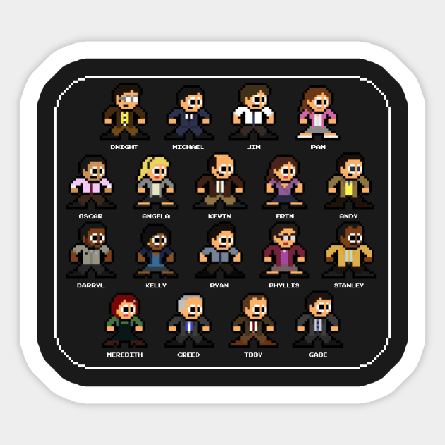 The 8-bit Office 8bit Pixel Art - Theoffice - Sticker | TeePublic