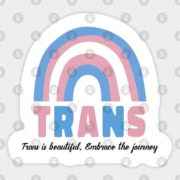Trans Is Beautiful - Lgbtq - Sticker | TeePublic