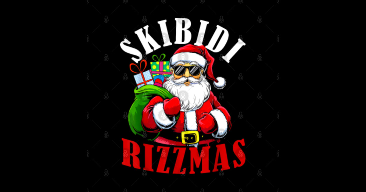 Skibidi Rizzmas Christmas Rizz Santa Claus Charisma Kid Cool - Skibidi ...