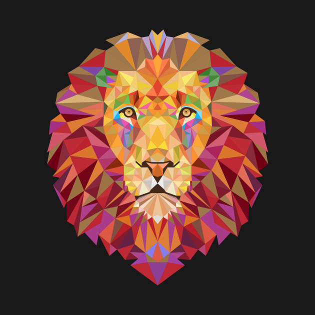 Geometric Lion - Geometric - T-Shirt | TeePublic
