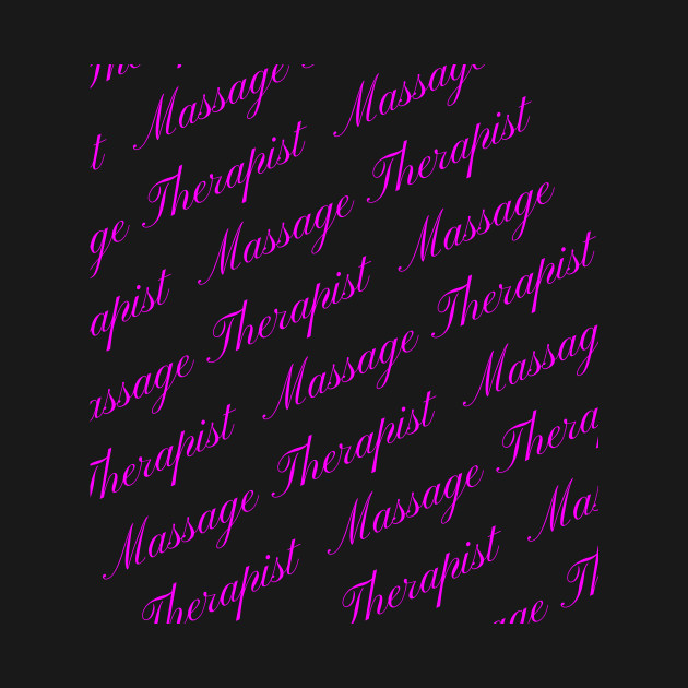 Massage Therapist Pink Letter Repeating Pattern - Massage Therapist - T ...