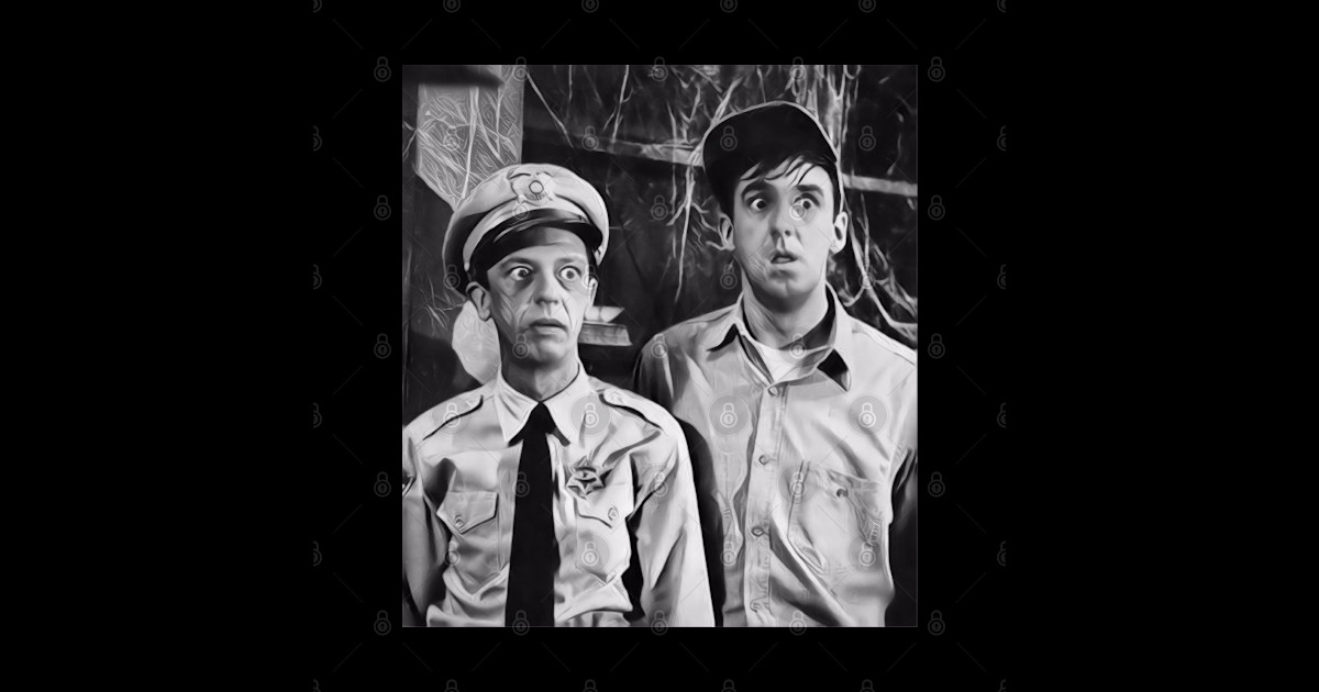 Barney and Gomer - David Kim Blair - Sticker | TeePublic