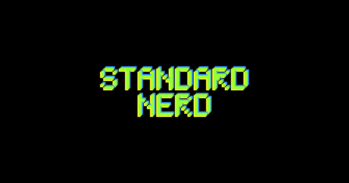Pixelated Text - Standard Nerd - Standard Nerds - Sticker | TeePublic