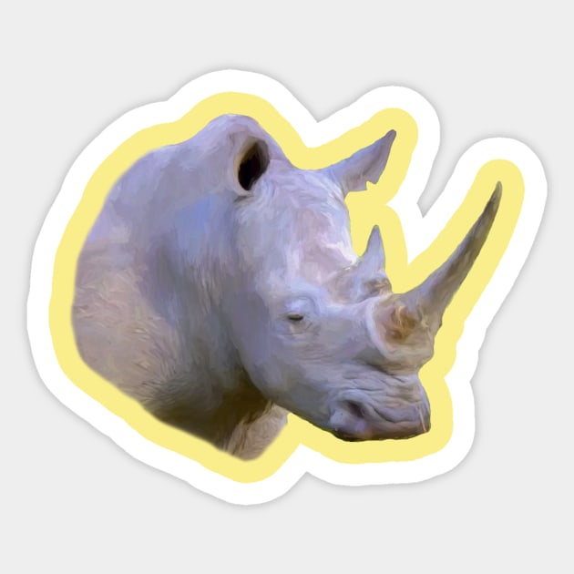 Rhyno portrait - Rhyno - Sticker | TeePublic